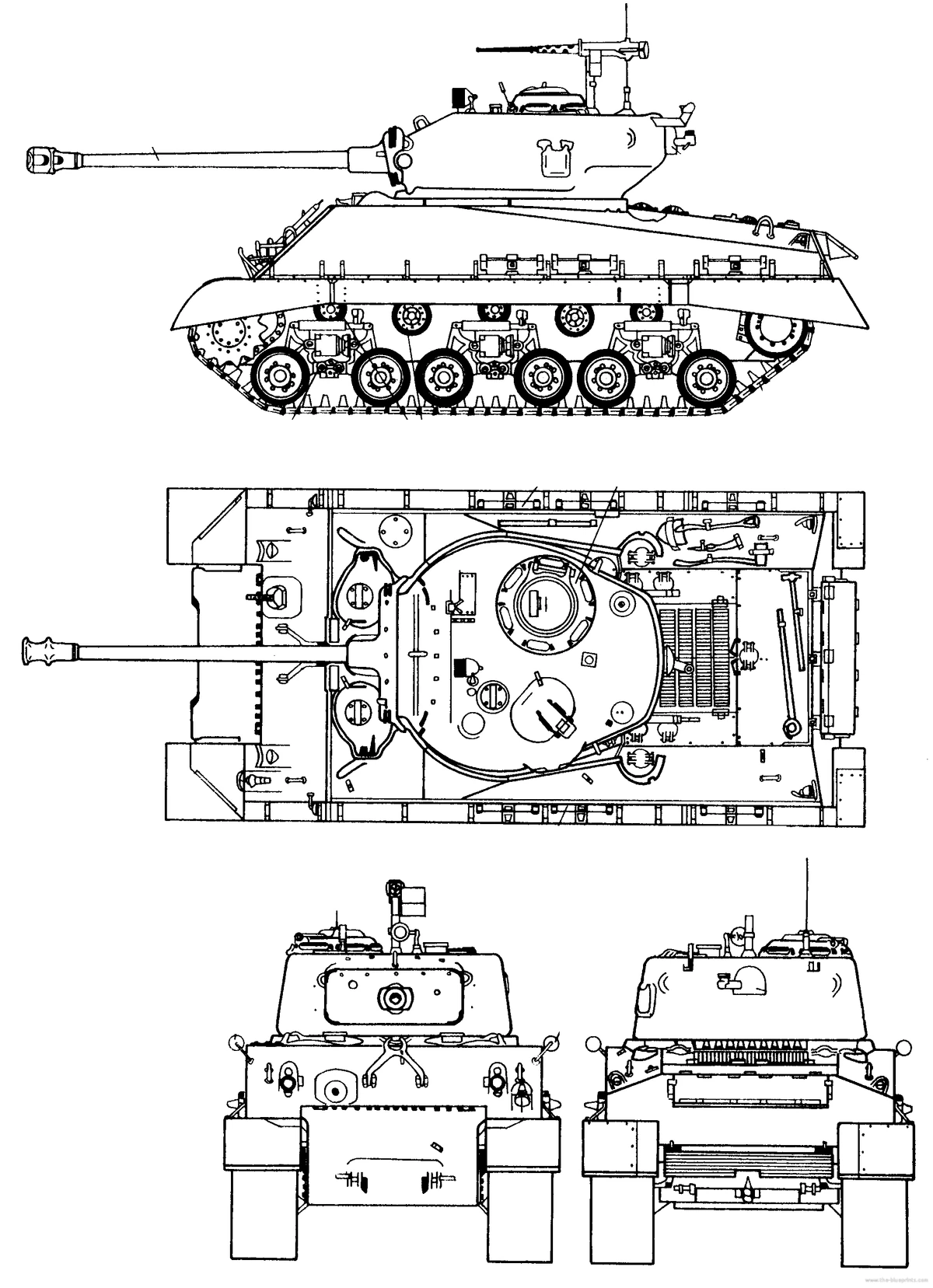 M4a1 Sherman Drawing