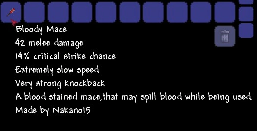 Bloody Mace | N Terraria Wiki | Fandom