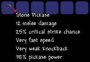 Stone Pickaxe | N Terraria Wiki | Fandom