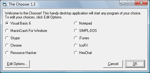 The Chooser | WindozeNT Software Wiki | Fandom