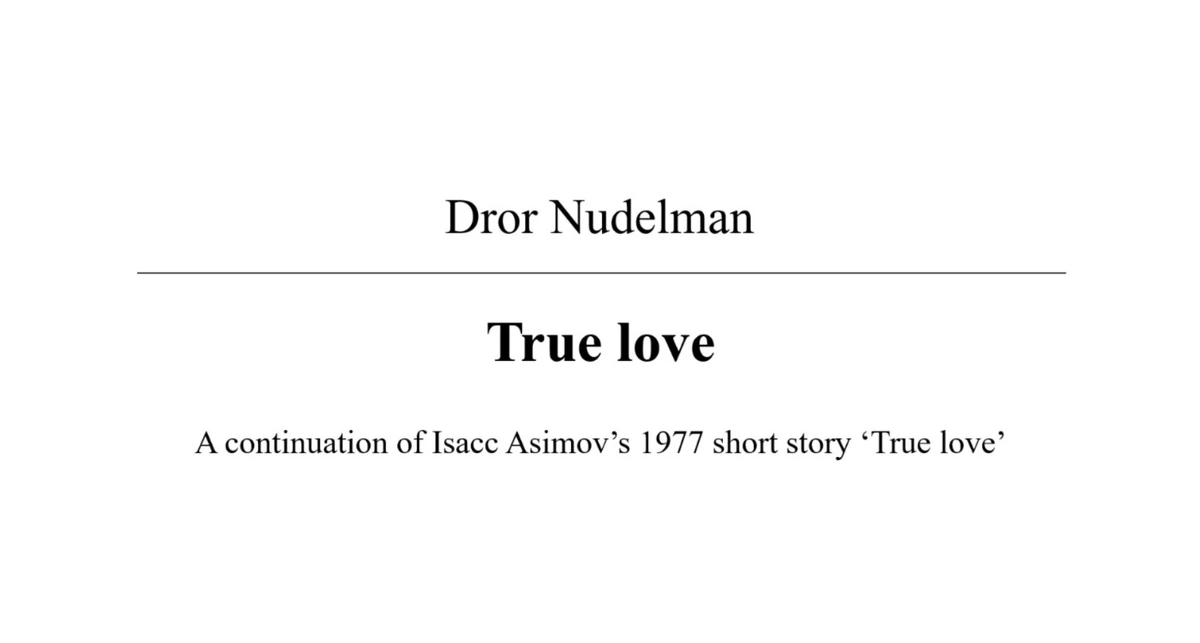 True love (חיבור) | Nudelman Wiki | Fandom