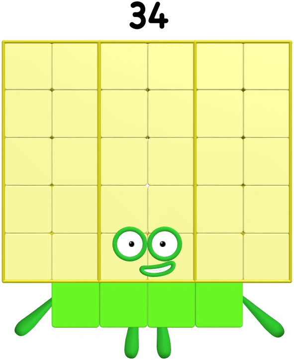Thirty-Four (character) | Numberblocks Fanon Wiki | Fandom