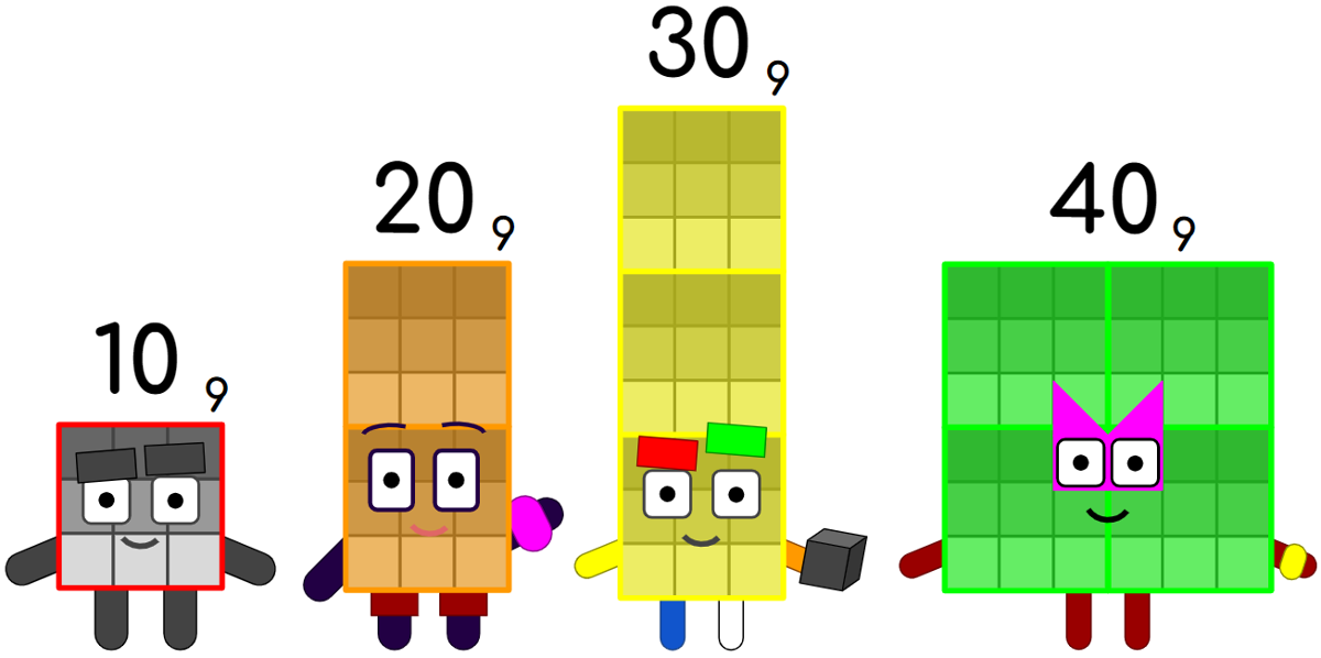 Nonary | Numberblocks into the Different Bases II Wiki | Fandom