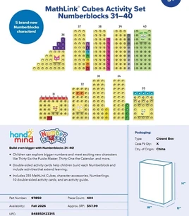 Merchandise/Numberblocks Mathlink Cubes Activity Sets | Numberblocks ...