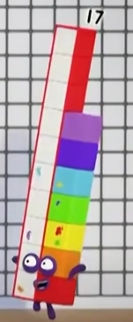 Seventeen Numberblocks 17
