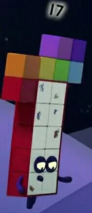 Seventeen Numberblocks 17