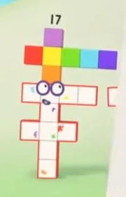 Seventeen Numberblocks 17
