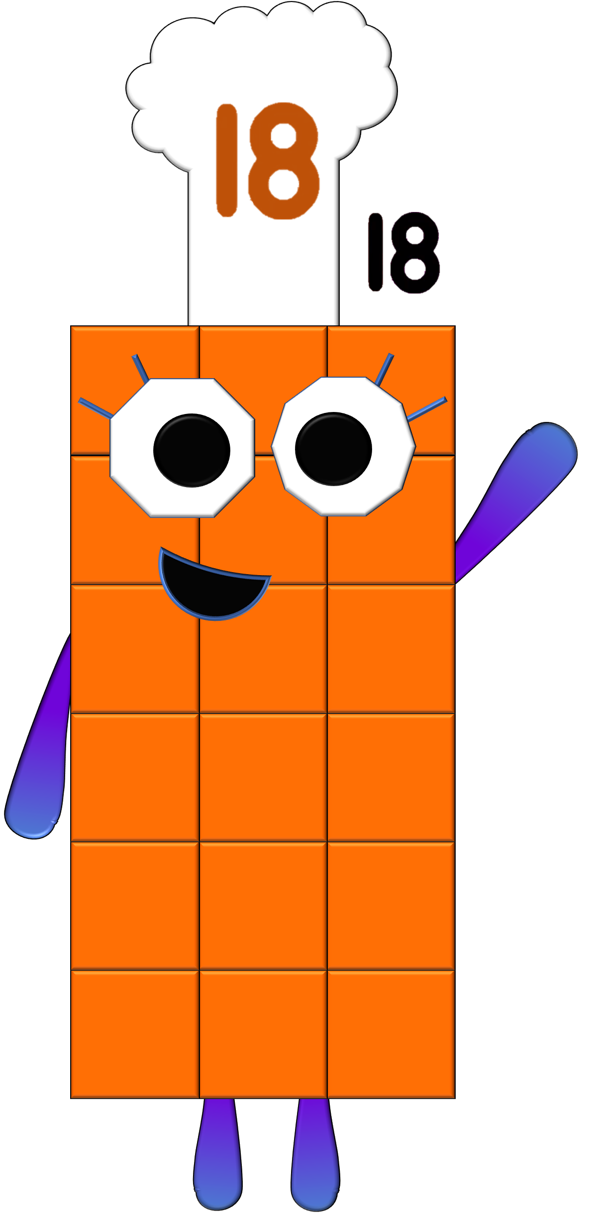 Eighteen (character)/Fanmade Gallery | Numberblocks Wiki | Fandom