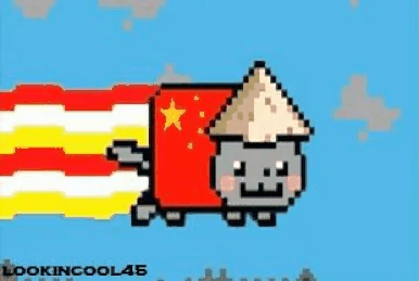 Nyan Cat Troll Face Gif