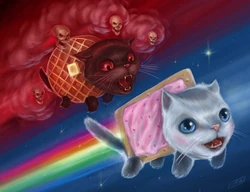 evil nyan cat