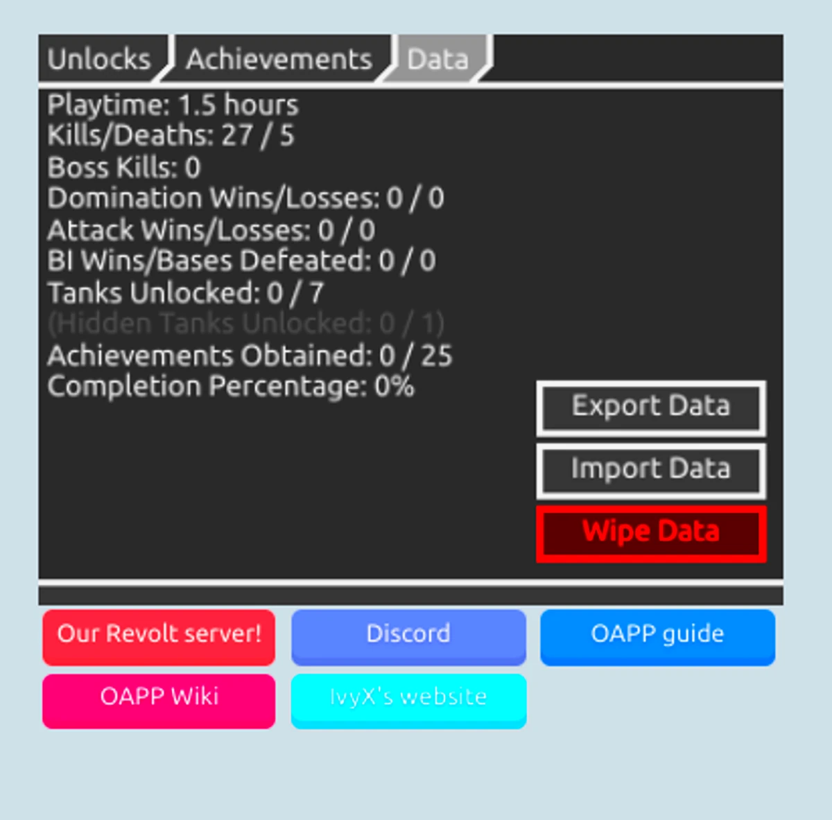 Data Page | OAPP official Wiki | Fandom