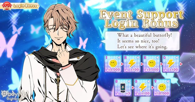 The Phantom Butterflies Login Bonus (NB) | Obey Me! Wiki | Fandom