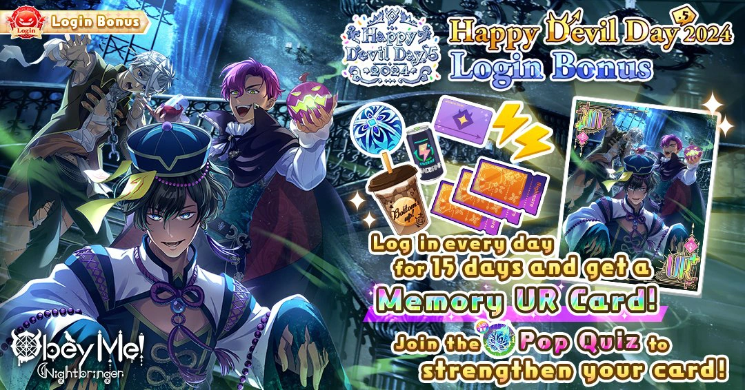 Happy Devil Day.5 2024 Login Bonus (NB) | Obey Me! Wiki | Fandom