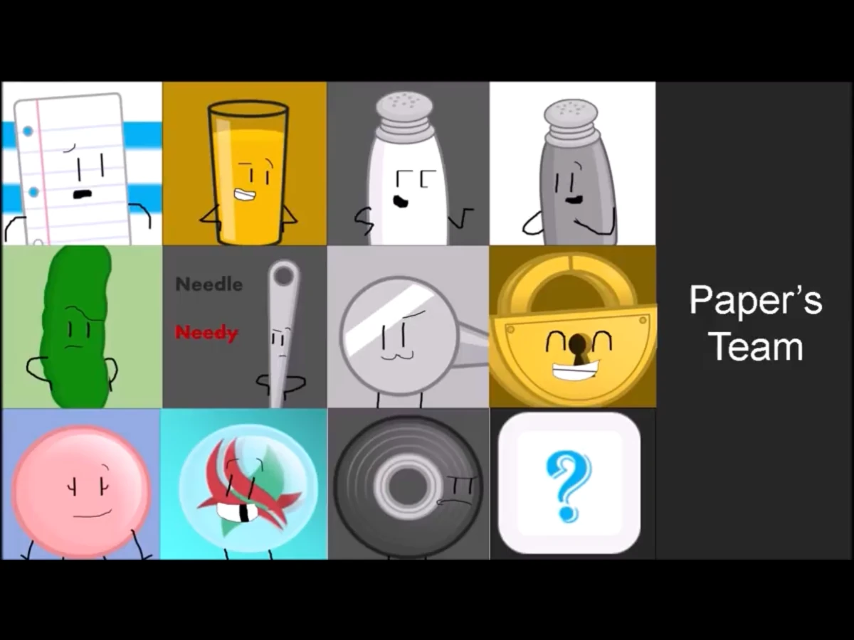 Paper's Team | Object All-Stars Wiki | Fandom