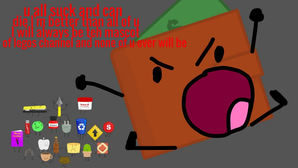 Wallet being the Mascot in a nutshell | OBJECT TERROR Wiki | Fandom