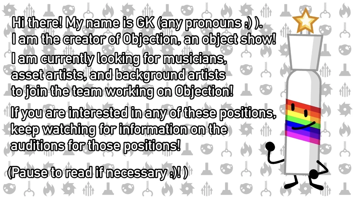 Objection Auditions Announcement/Gallery | Objection Wiki | Fandom