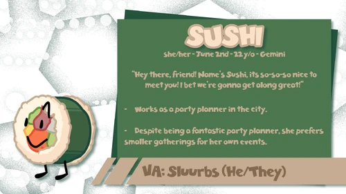 Sushi/Gallery | Objection Wiki | Fandom