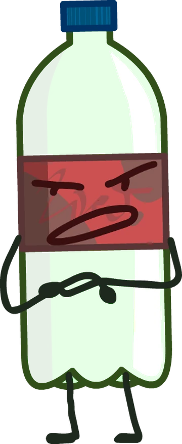 Cartoon Soda Bottle Sitting Down