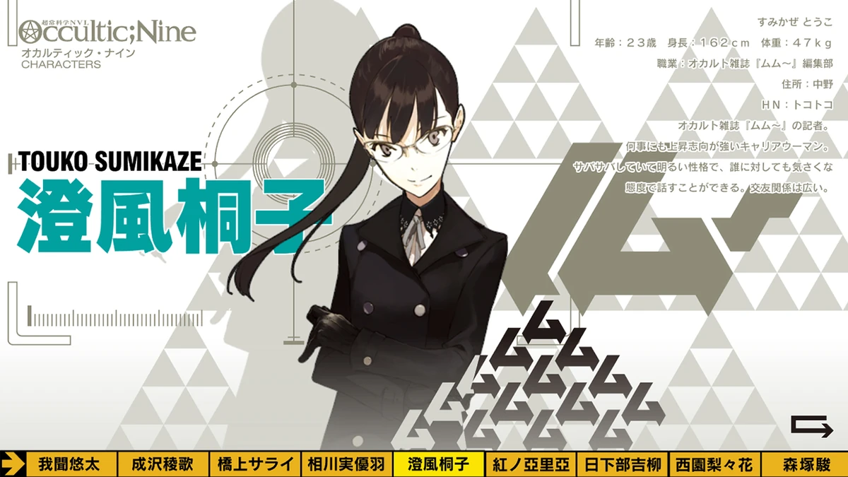 Touko Sumikaze/Gallery | Occultic;nine Wiki | Fandom