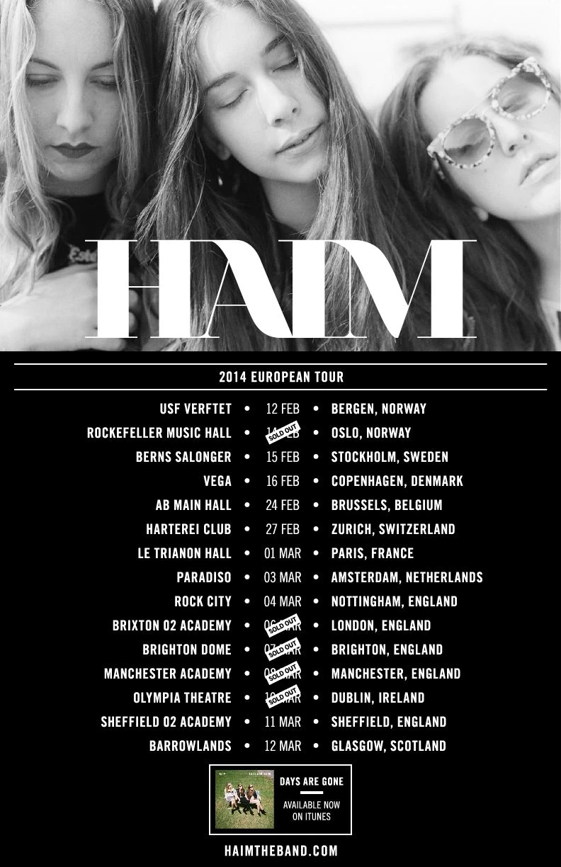 Days Are Gone Tour | HAIM Wiki | Fandom