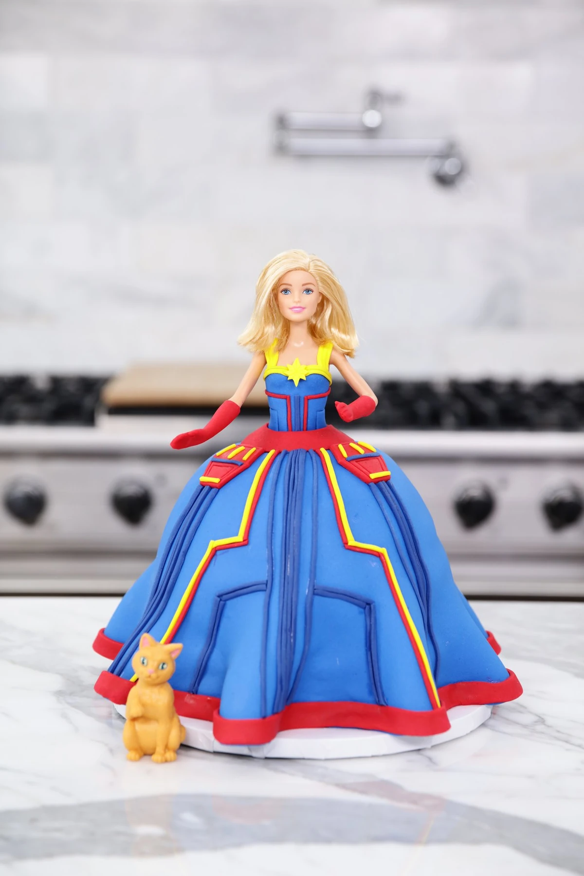 Captain Marvel Princess Cake | Official Nerdy Nummies Wiki | Fandom