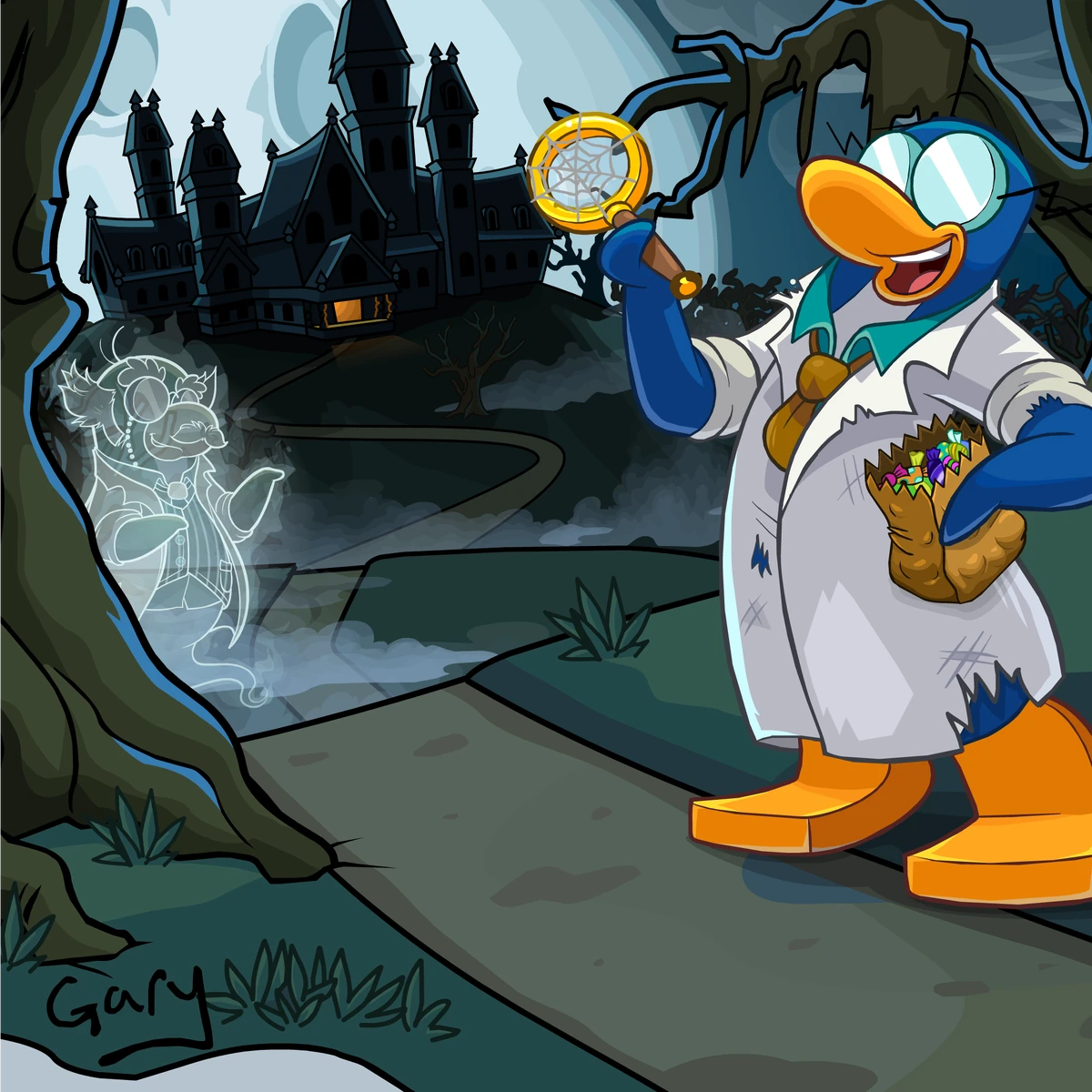Gary's Halloween 2019 Background | Club Penguin Online Wiki | Fandom