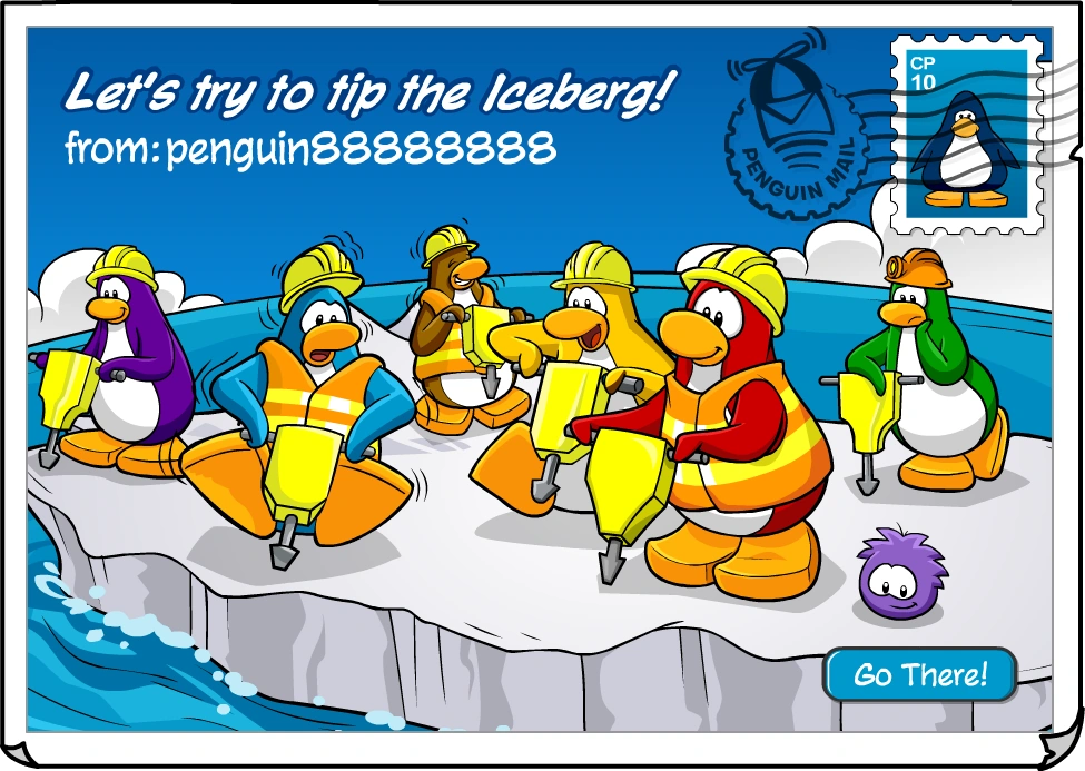 Tip The Berg Postcard | Club Penguin Online Wiki | Fandom