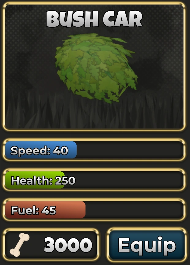 Bush Car | Official Primal Pursuit Wiki | Fandom
