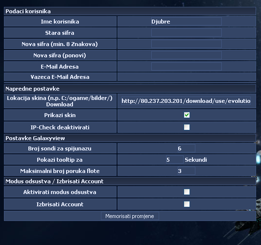 Meni/Postavke | Ogame Wiki | Fandom