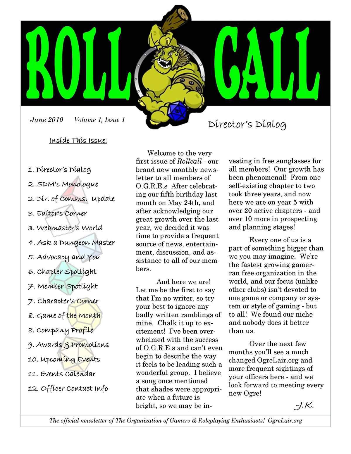 Roll Call/June 2010 | Ogres Wiki | Fandom