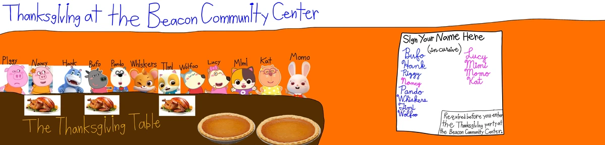 Thanksgiving at the Beacon Community Center | Oh Shiitake Wolfoo & Timi ...
