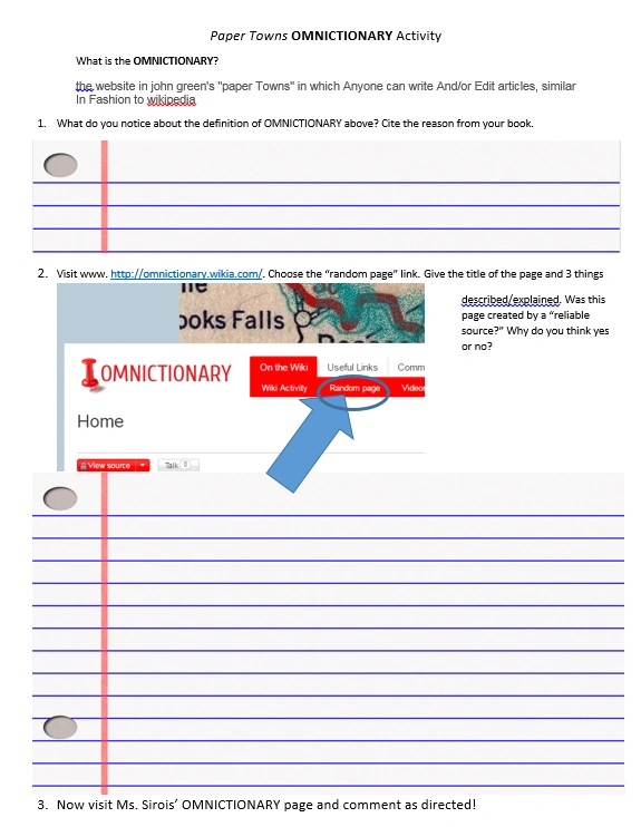 Ms. Sirois English II Class | Omnictionary Wiki | Fandom