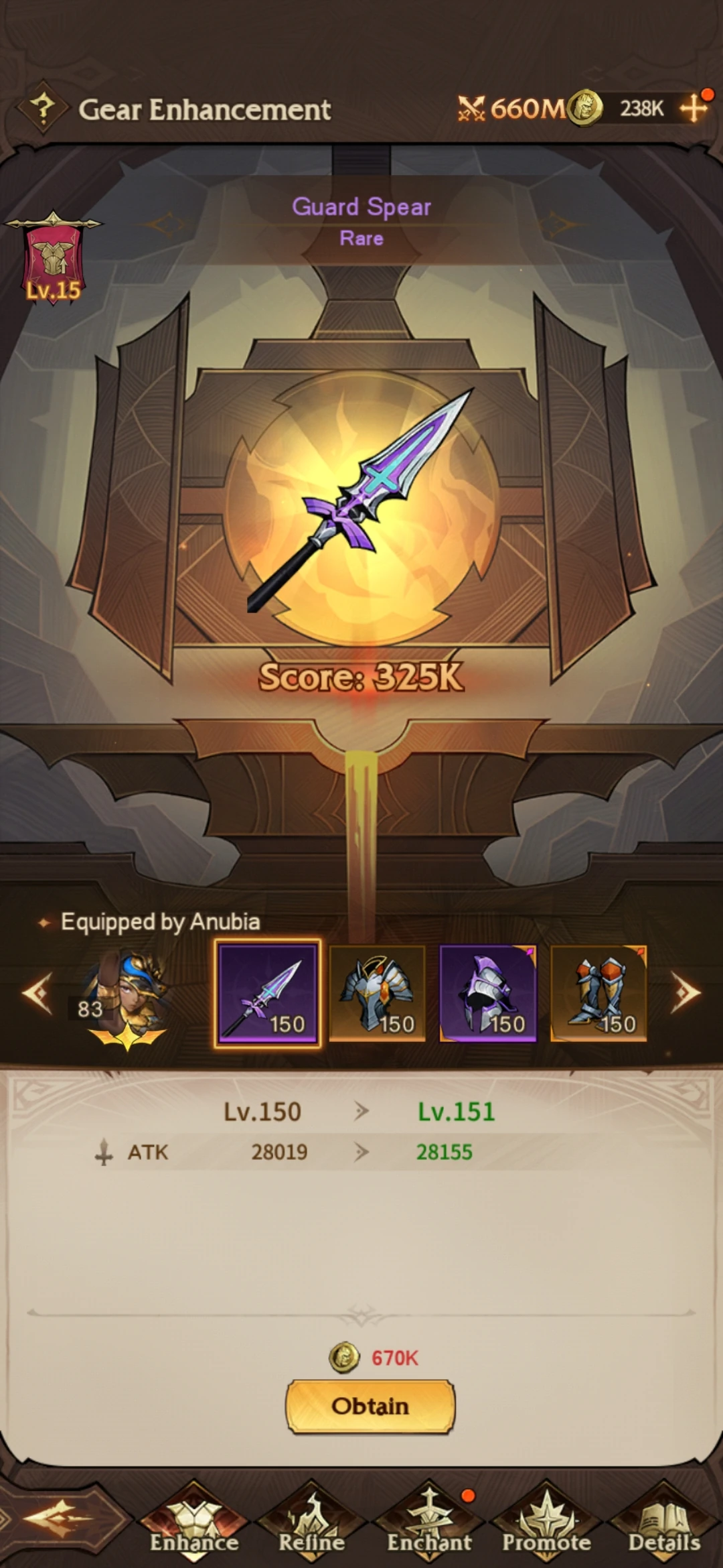 Upgrading gears | Omniheroes Wiki | Fandom