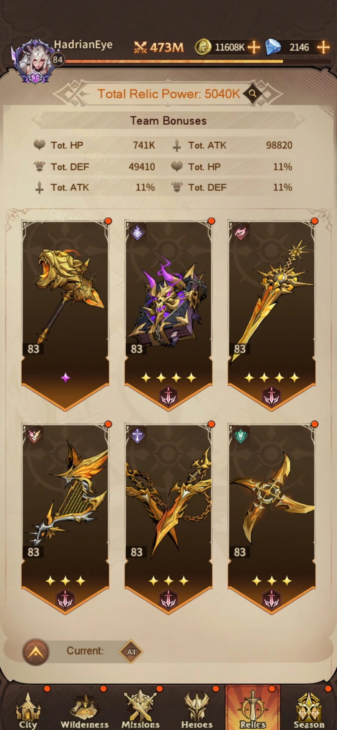 Relics | Omniheroes Wiki | Fandom