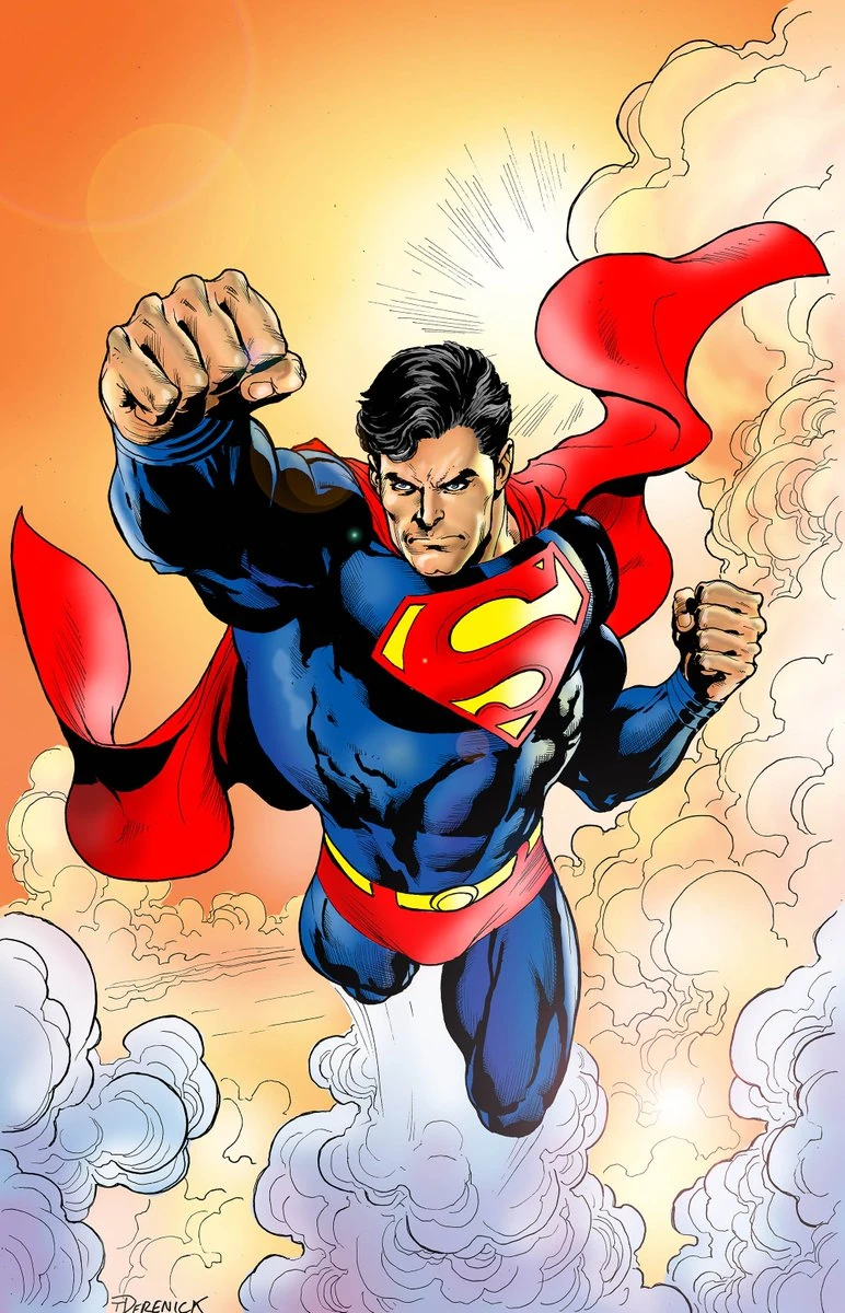 Superman Flying Comic Art