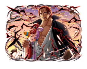 Red-Haired Shanks Father Caring for His Daughter | One Piece Treasure ...