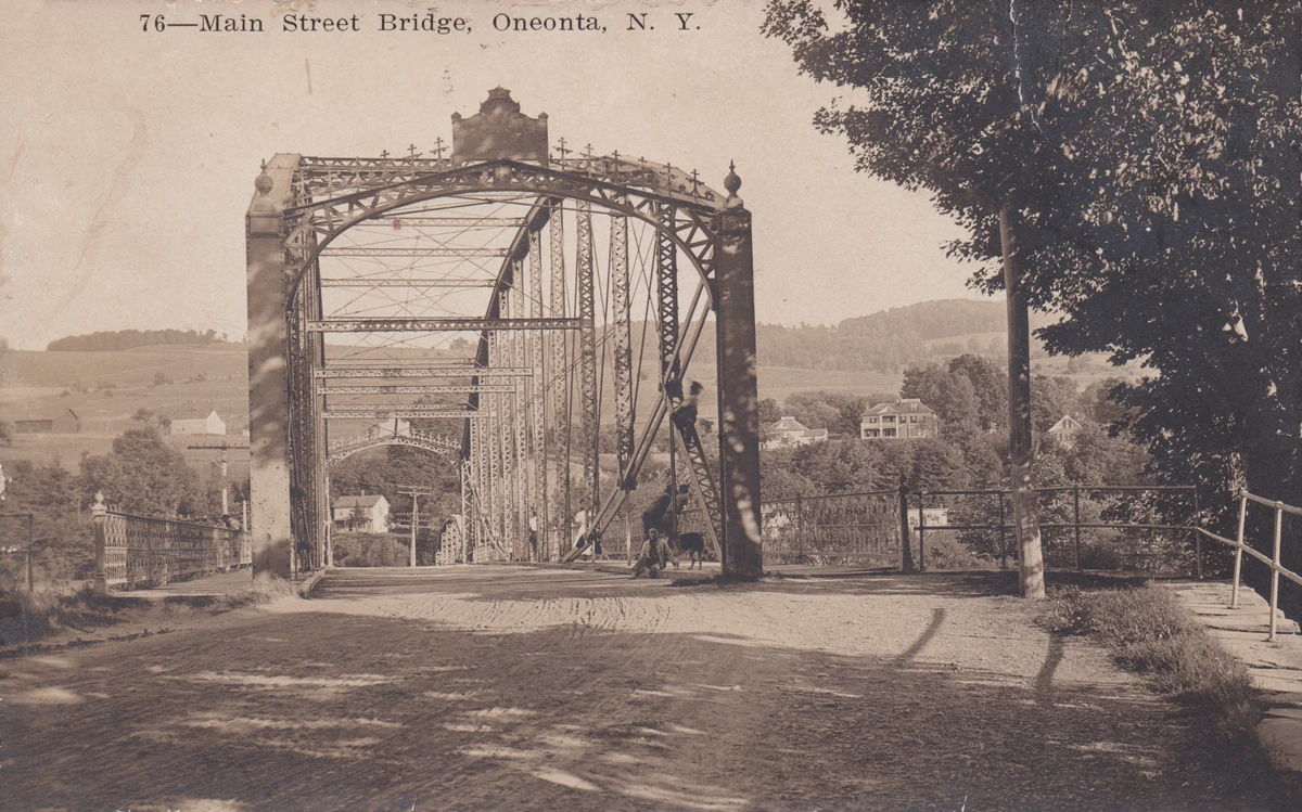 76 - Main Street Bridge, Oneonta, N. Y. | Oneonta NY Archive Wiki | Fandom