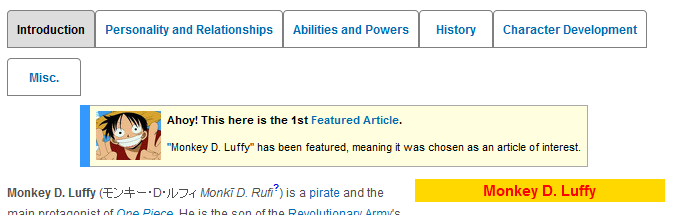 Forum:Tabs on characters pages | One Piece Wiki | Fandom