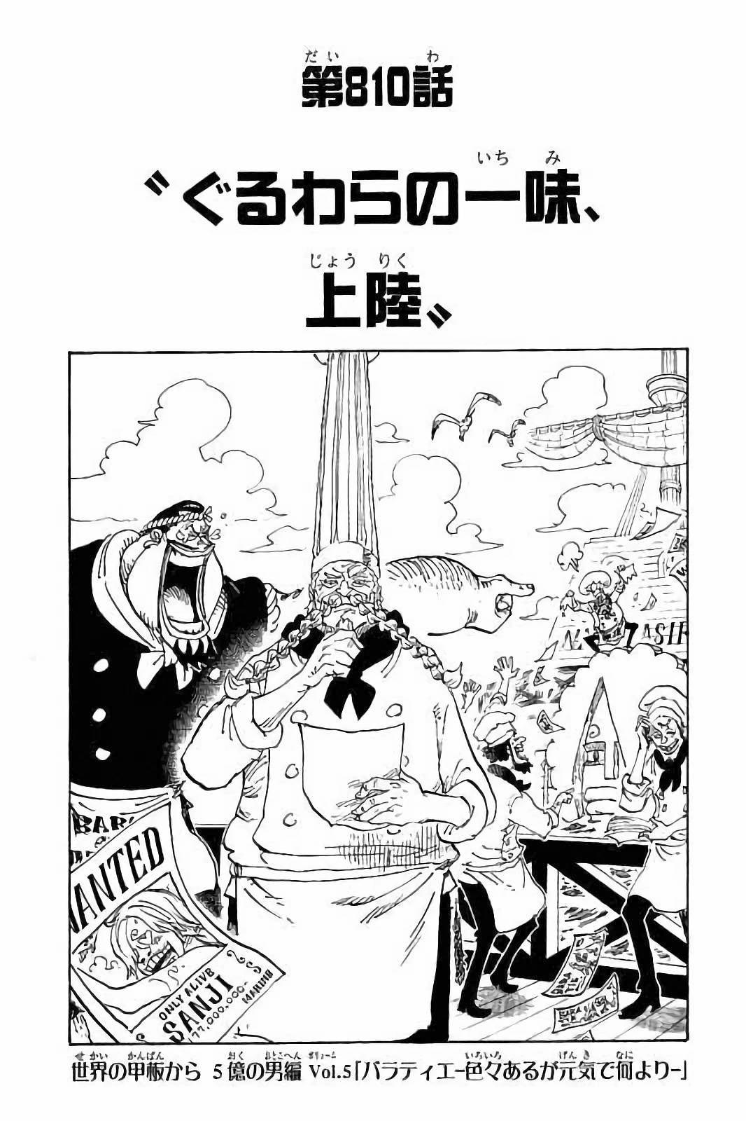 Capitolo 810: La ciurma di Sopracciglio di Paglia sbarca a Zo | One ...