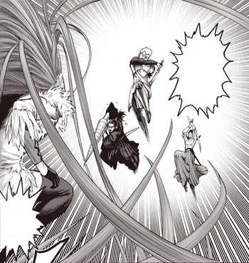 Atomic Samurai's Disciples vs. Devil Long Hair | One-Punch Man Wiki ...