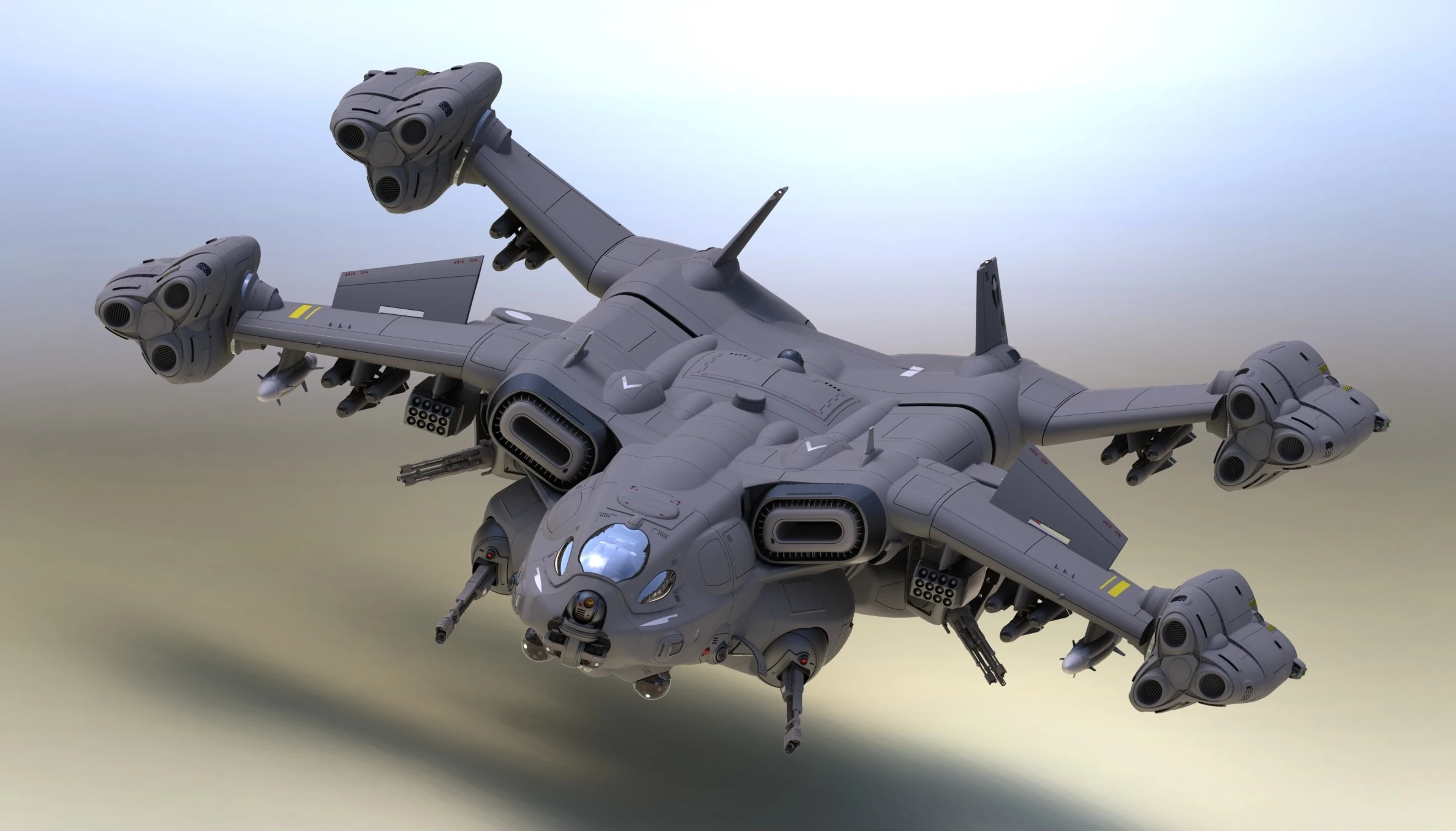 Futuristic Gunship