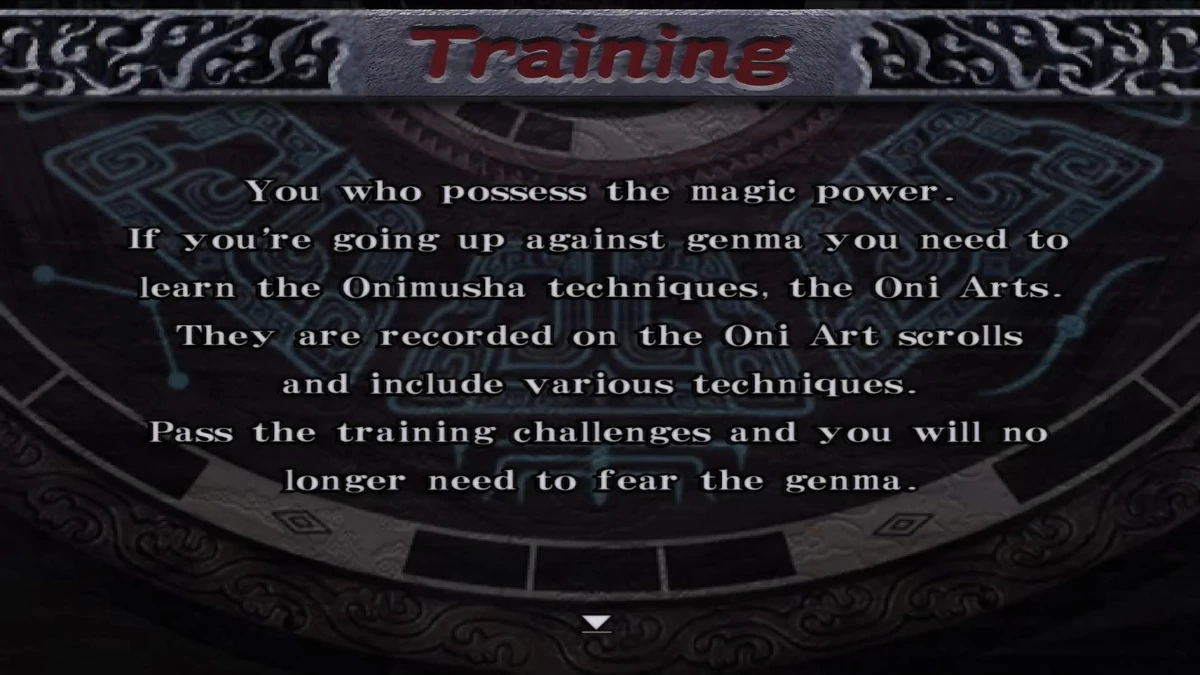 Oni Training (Main Game) | Onimusha Wiki | Fandom
