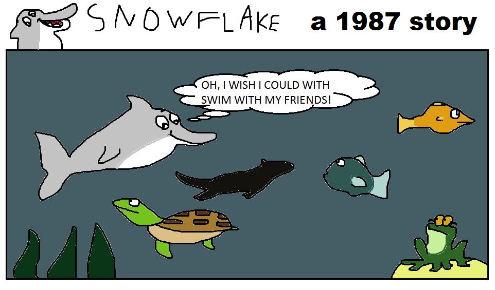 Snowflake the Dolphin (comic book editions, 1987) | Online generosity ...