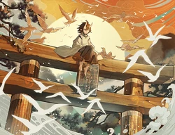 "Waiting at Night・Returned Bird" & "Home Sea Guardian・Becoming the ...