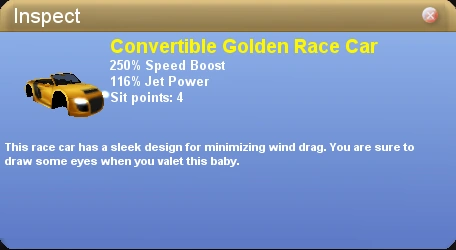 Convertible Golden Race Car | Onverse Wiki | Fandom