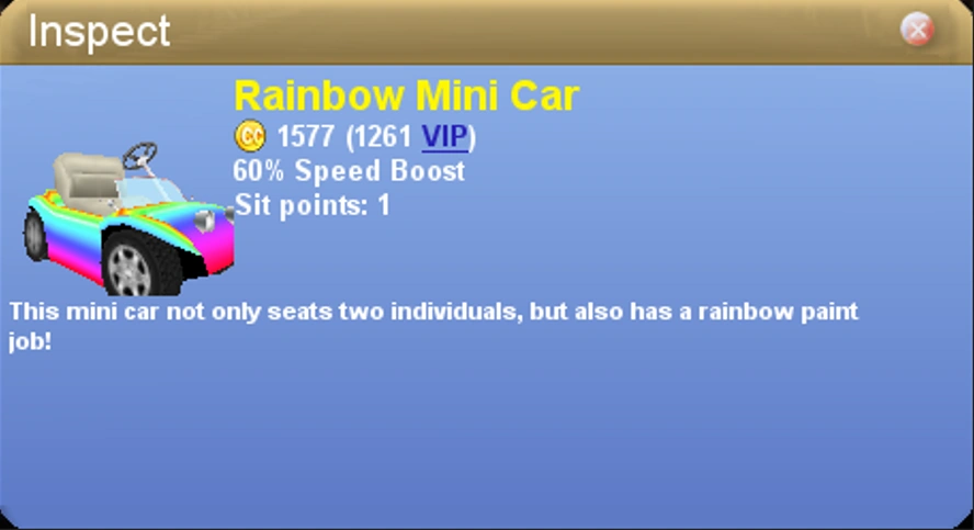 Rainbow Mini Car | Onverse Wiki | Fandom