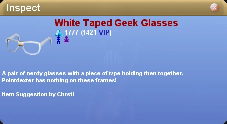 White Taped Geek Glasses | Onverse Wiki | Fandom