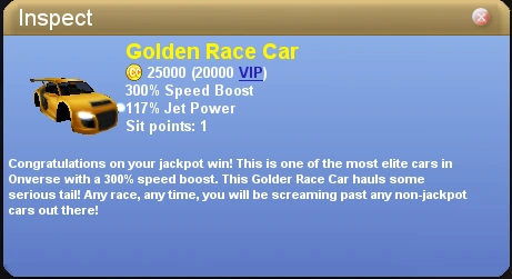Golden Race Car | Onverse Wiki | Fandom