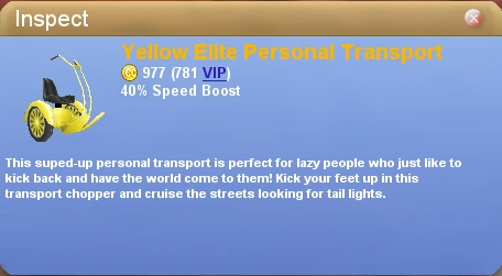 Yellow Elite Personal Transport | Onverse Wiki | Fandom