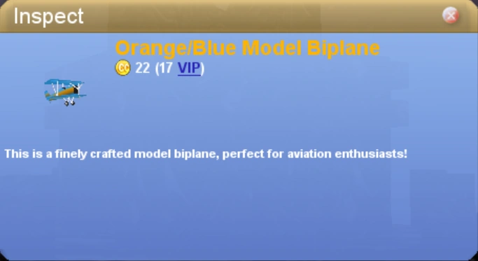 Orange/Blue Model Biplane | Onverse Wiki | Fandom